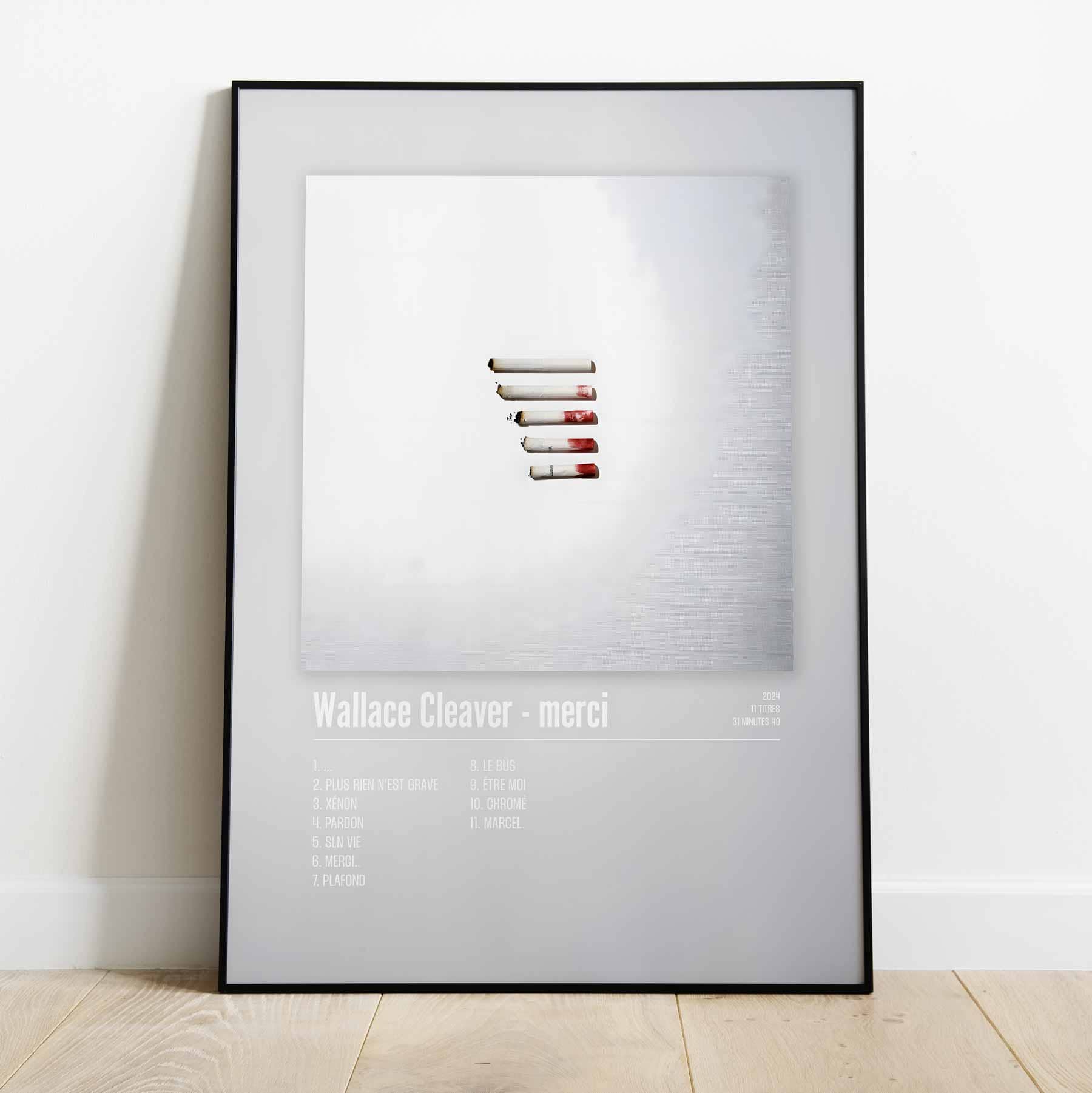 Poster Wallace Cleaver - merci – Top Frame
